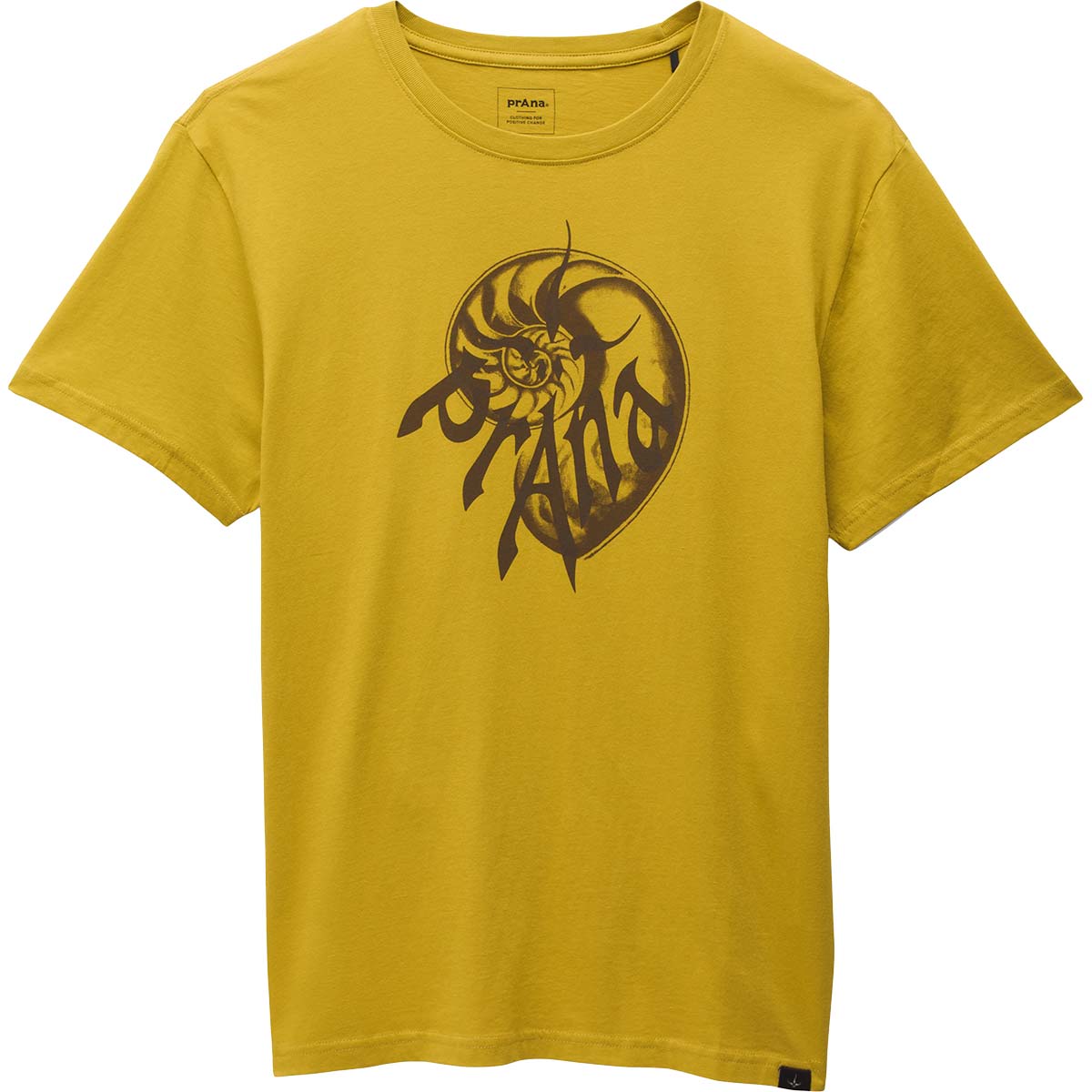 Prana Heritage Graphic Short Sleeve Tee Golden Leaf Nautilus
